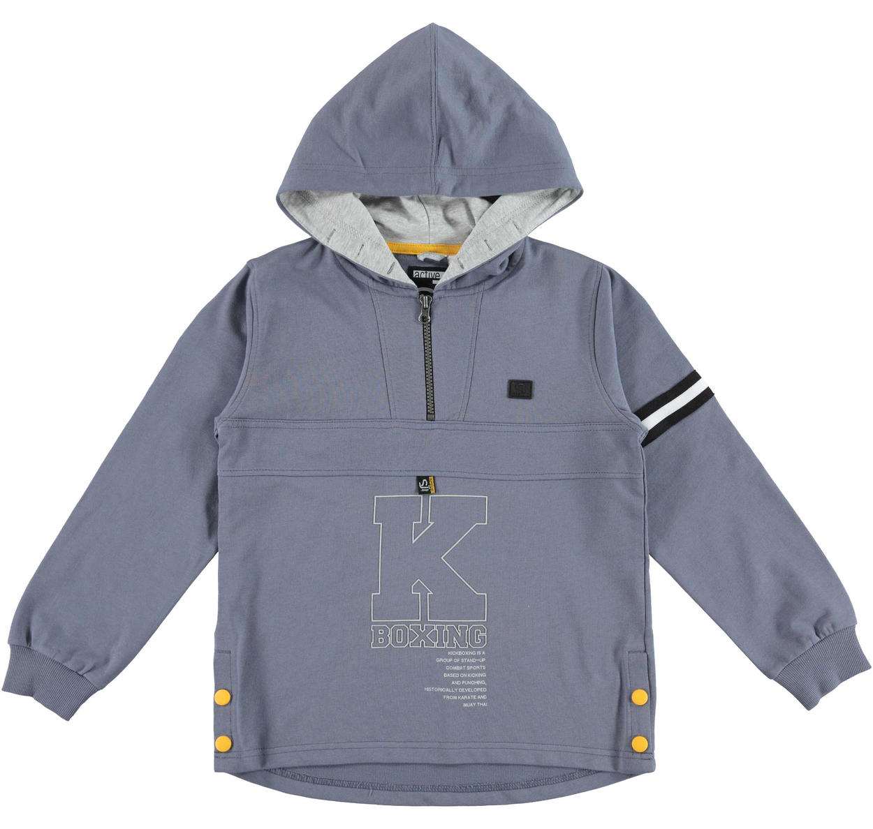 Felpa 100% cotone con scollo e zip per bambino da 6 a 16 anni Sarabanda ... Felpa 100% cotone con scollo e zip per bambino da 6 a 16 anni Sarabanda ...